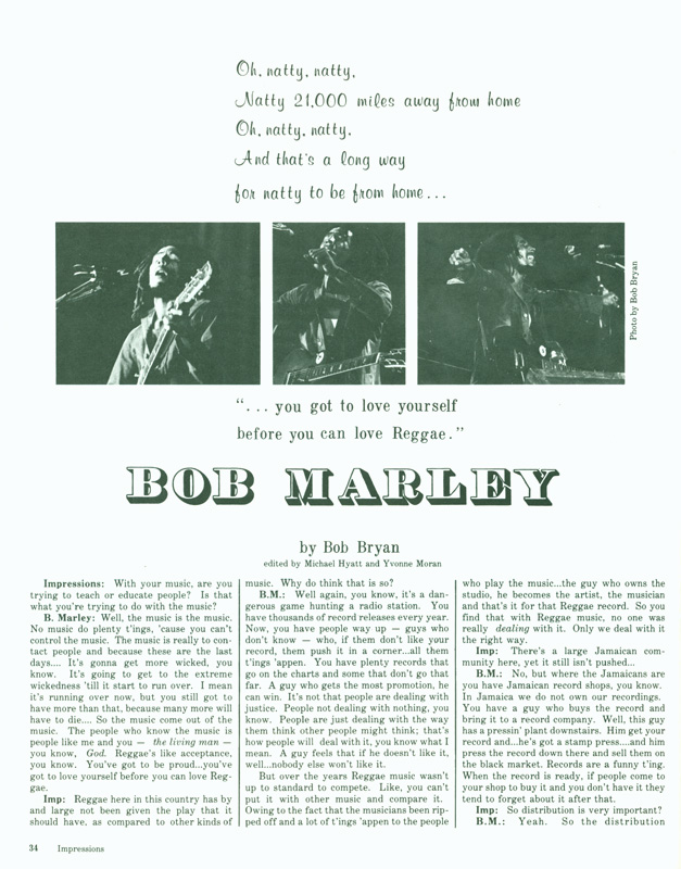 Bob Marley Interview, NYC, June 1975 – LEGENDARY REGGAE