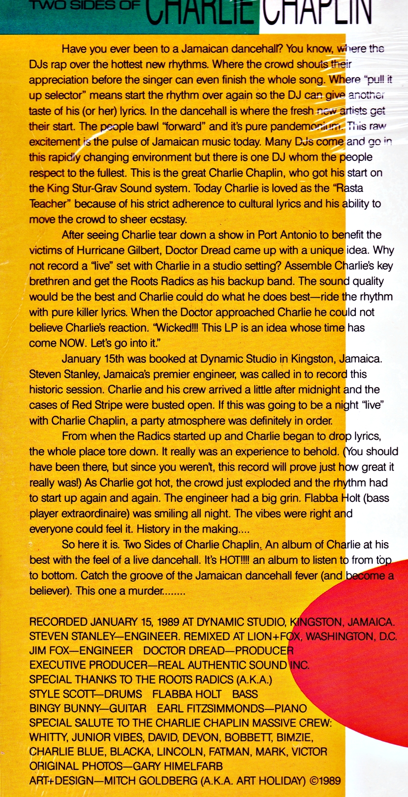 Charlie Chaplin w/ Roots Radics Live In Studio (1989) – LEGENDARY REGGAE