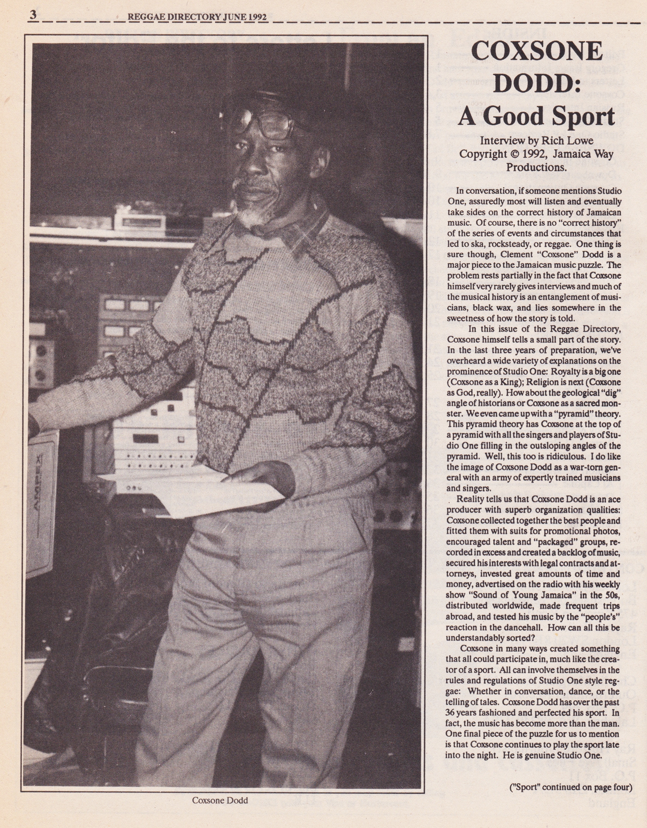 Rare Coxsone Dodd Interview, 1993 – LEGENDARY REGGAE