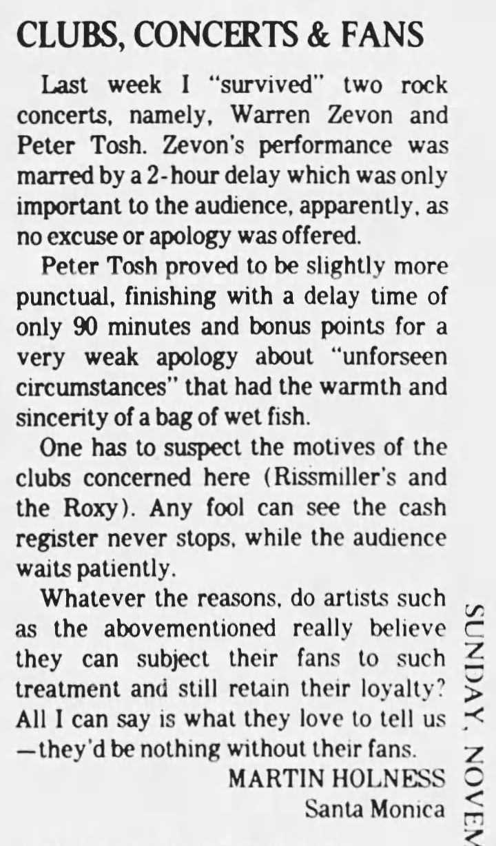 Peter Tosh interview at KCRW Los Angeles (1982) plus live performance ...
